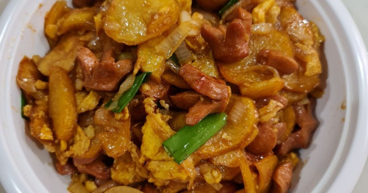 Resep tumis sosis telur kentang rumahan enak dan mudah - Cookpad