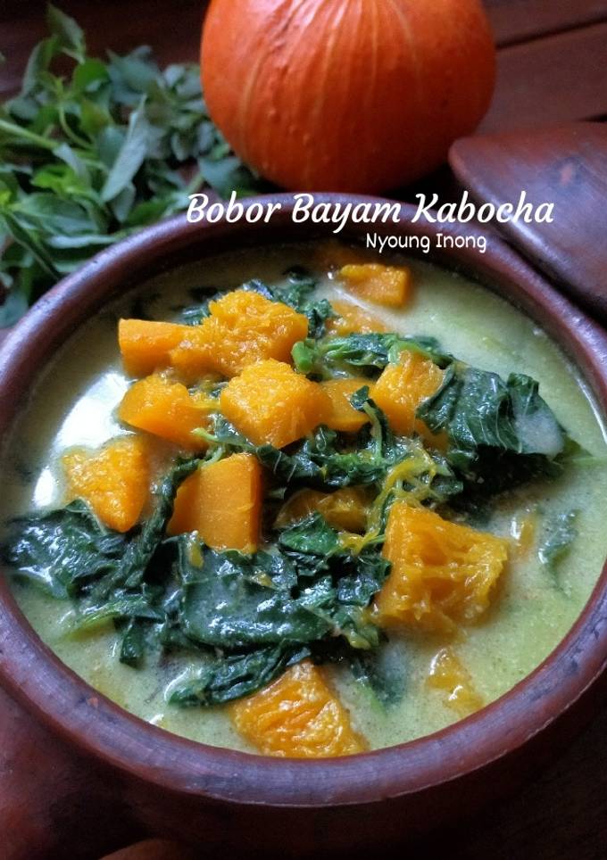 Resep Bobor Bayam Kabocha (Labu Kuning) oleh Ika Mahendra Moenif - Cookpad
