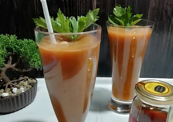 Resep 723.Happy Smoothies (Apel, Wortel,Timun, Tomat, Seledri Madu ...