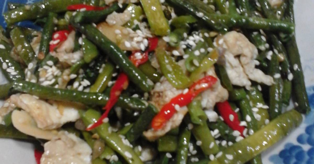 Resep oseng kacang panjang tabur wijen oleh Elîķ Nâmâkü - Cookpad