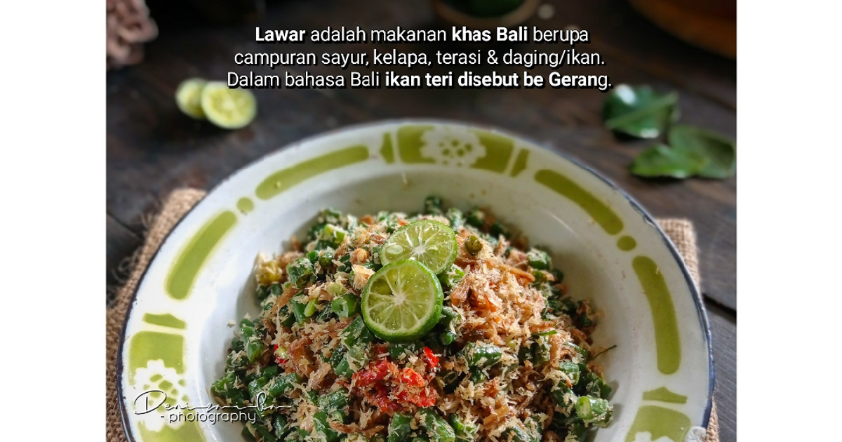 Resep Lawar Gerang (Ikan Teri) Kacang Panjang Khas Bali oleh Deniza Ika ...