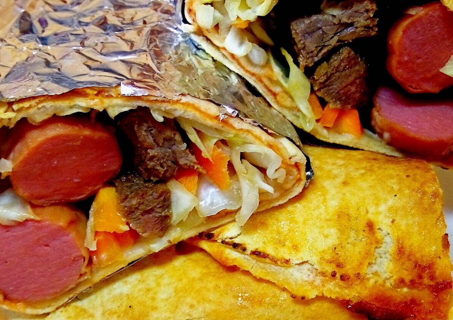 Beef and chicken Sausage shawarma combo Recipe by Slyvin Opara ...