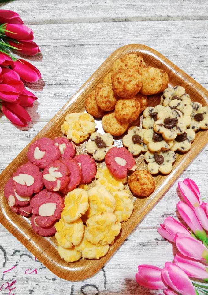 Resep 1 Adonan Kue Kering Untuk Aneka Variasi | Cookies Sat Set oleh ...