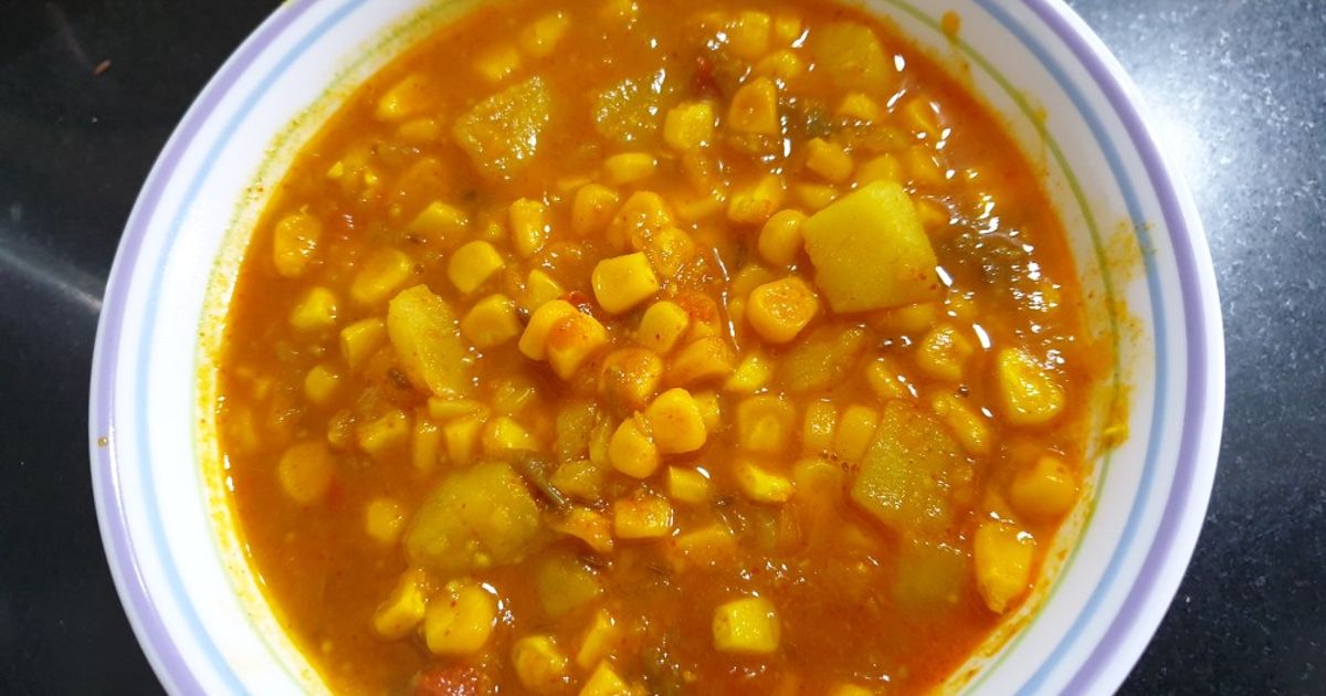 Aloo Sweet Corn Sabzi Recipe By Zarna B V