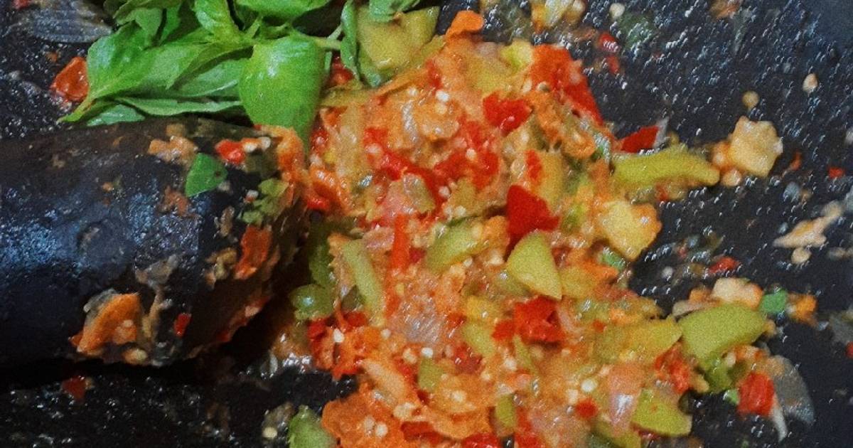 182 resep sambal setan kemangi ulek enak dan mudah - Cookpad