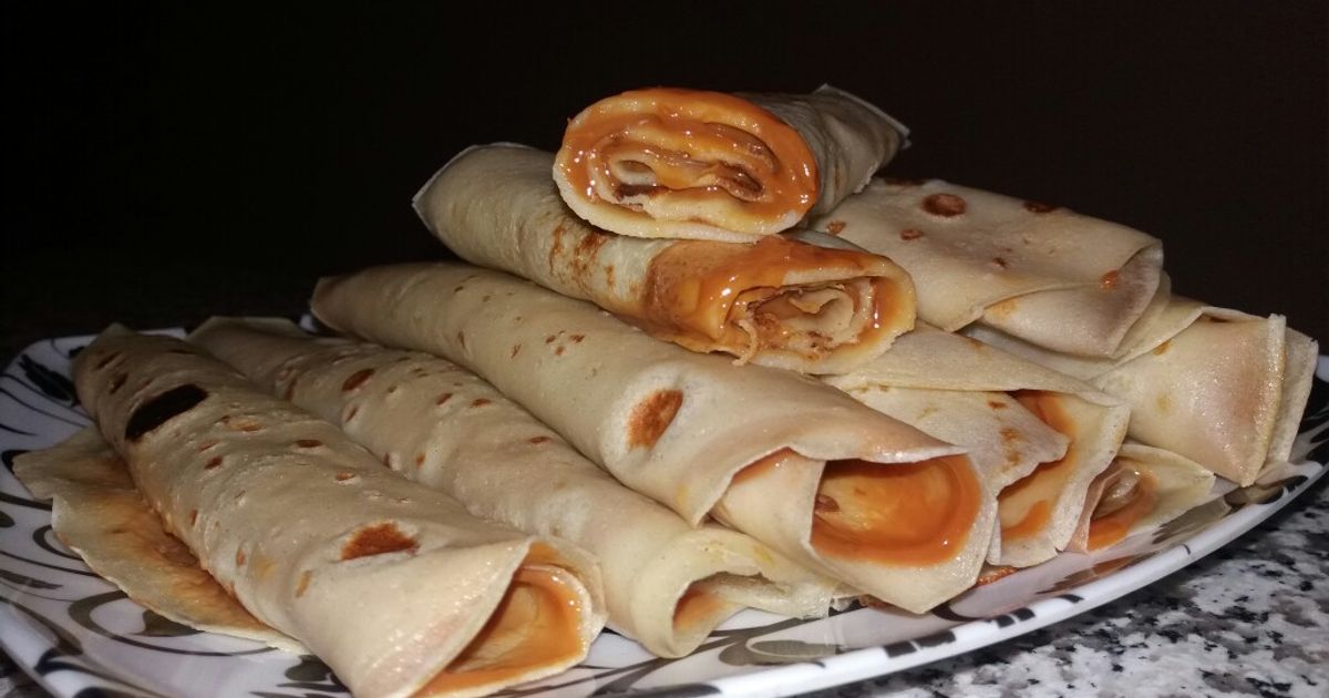 Panqueques Con Manjar Receta de Valentina Paz - Cookpad