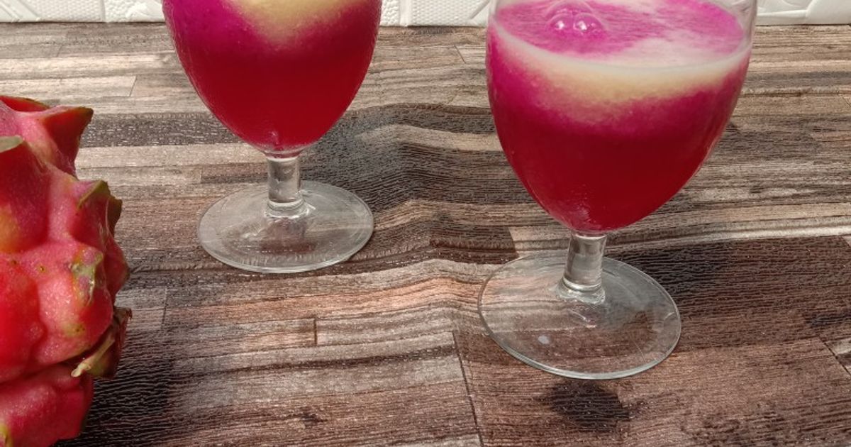 Resep Jus Sehat Ganas (Buah Naga Merah Nanas) oleh Mama Kafa - Cookpad