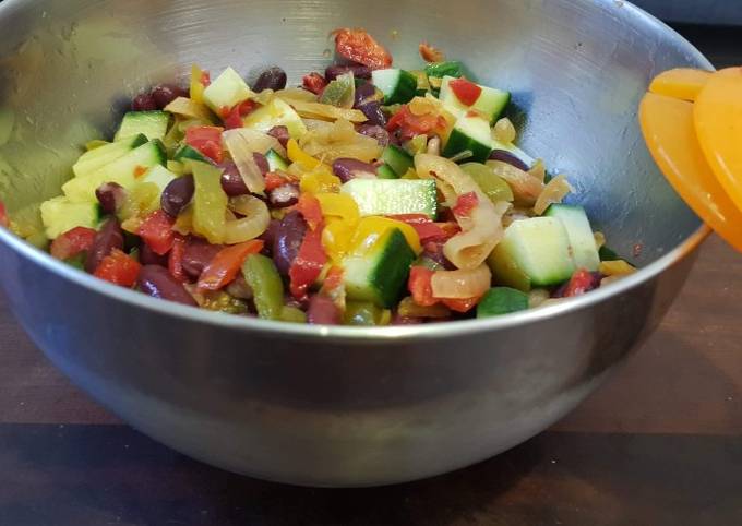 Salade d'haricots rouges colorée de P'tit luc - Cookpad