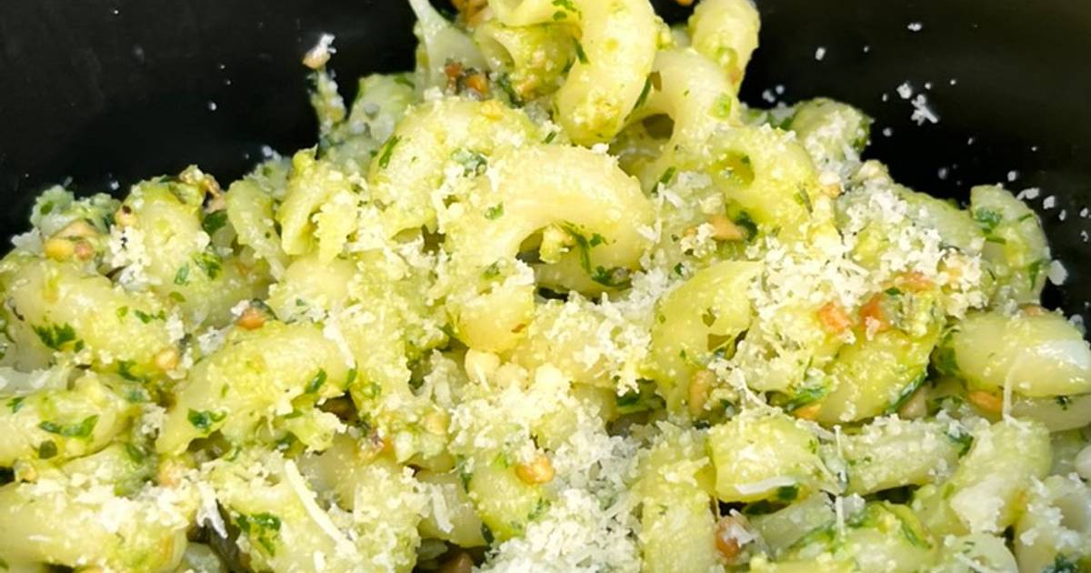 Fideos con pesto Receta de Marina Oronoz- Cookpad