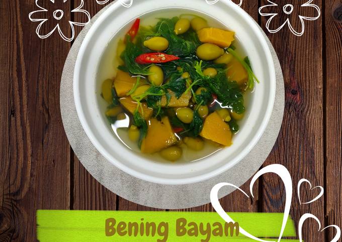 Resep Bening Bayam Labu Kuning oleh Ayu Umha - Cookpad
