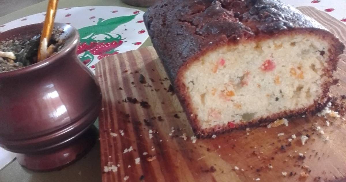 Budin con frutas abrillantadas sin manteca - 143 recetas caseras- Cookpad