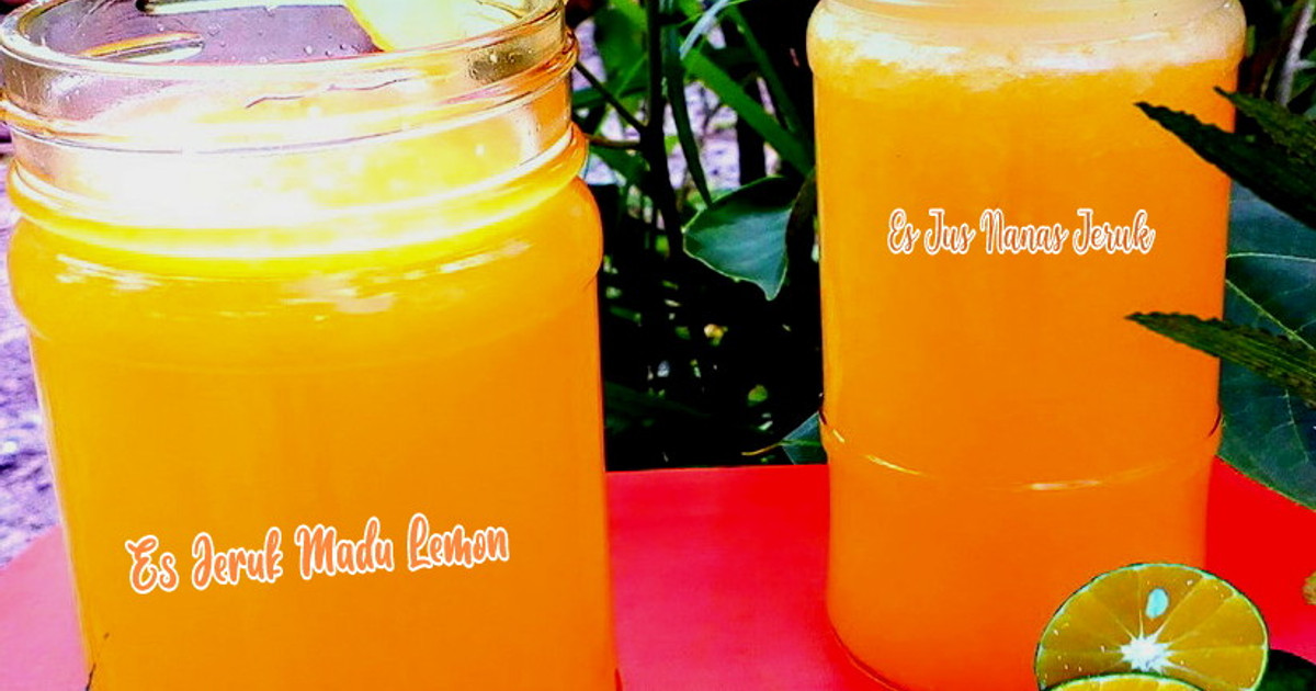 Resep Es Jeruk Madu Lemon Dan Es Jus Nanas Jeruk oleh Sastra Cinta Semesta Dewi - Cookpad