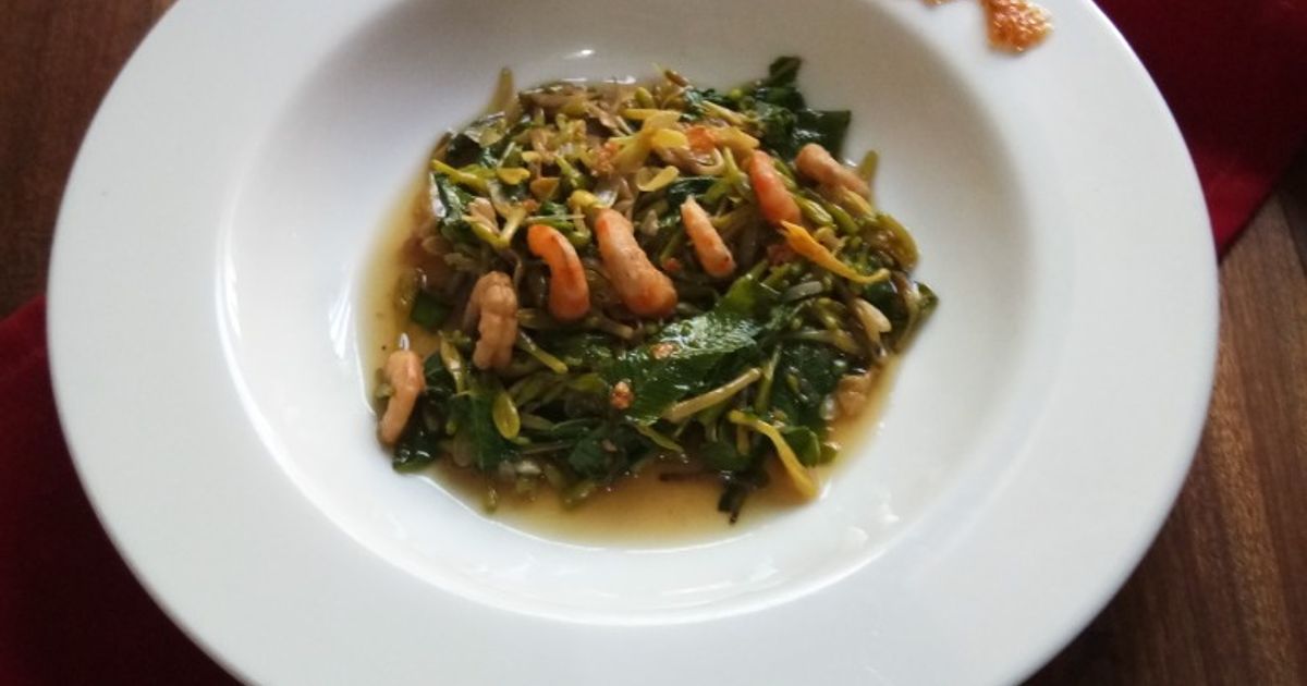 Resep Tumis Pakis, Bunga Pepaya Dan Udang Ebi oleh Meliana - Cookpad