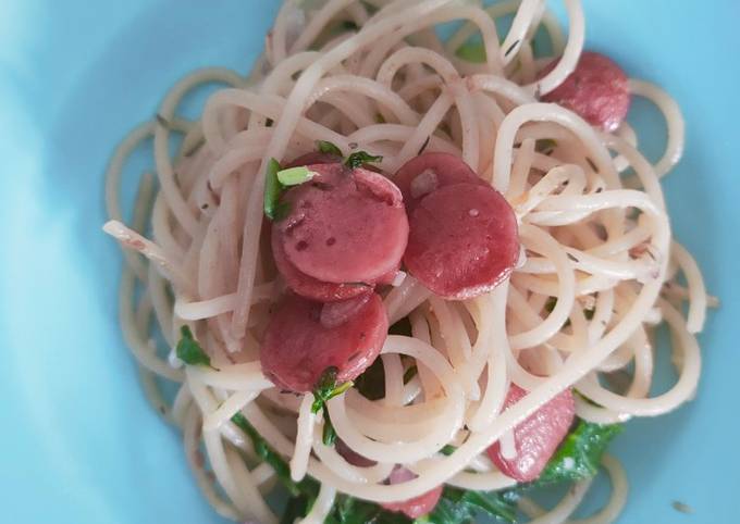Resep Spaghetti Sosis Simple oleh Kaanan - Cookpad