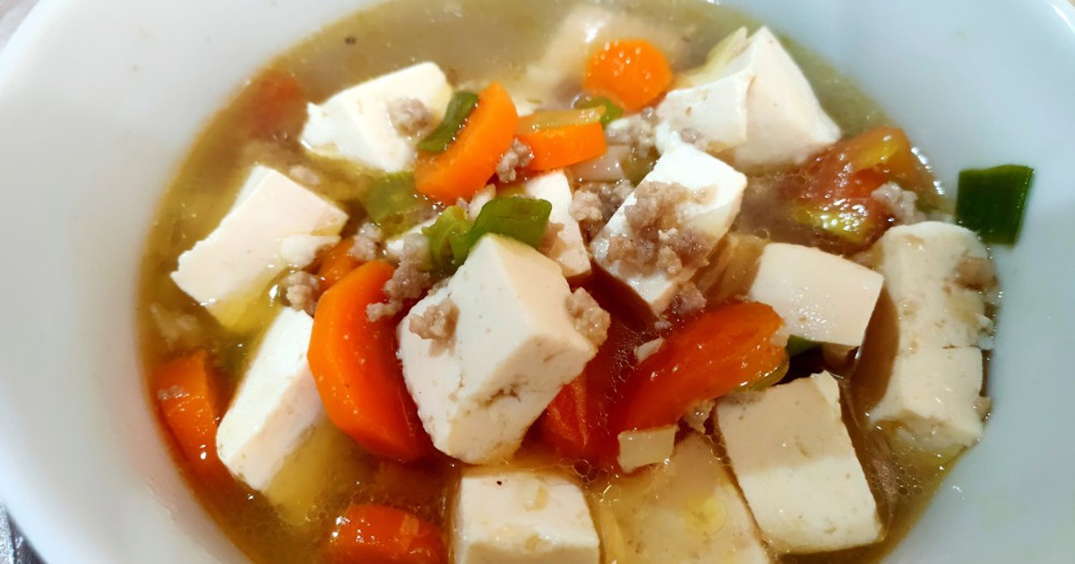Resep Sup Tahu Daging Cincang oleh 🎀 Mommy Cha Kitchen 🎀 - Cookpad