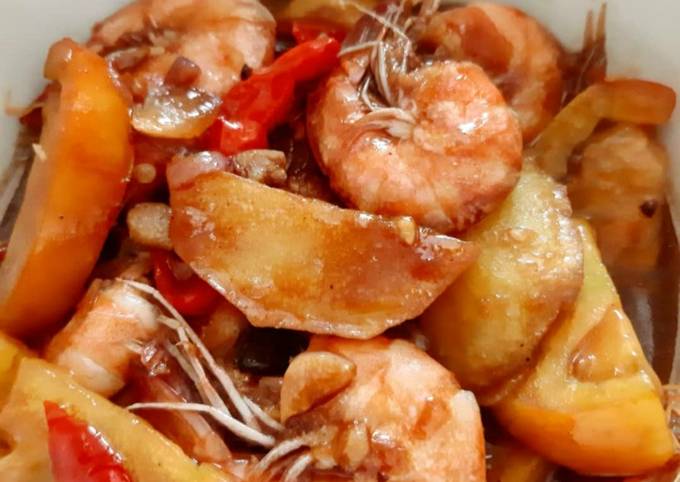 Resep Udang Kentang saus Lada Hitam oleh Dde - Cookpad