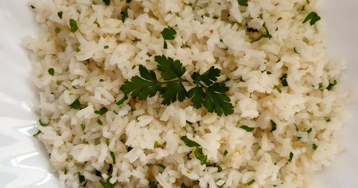 Arroz con cilantro y lima Receta de Veronica- Cookpad