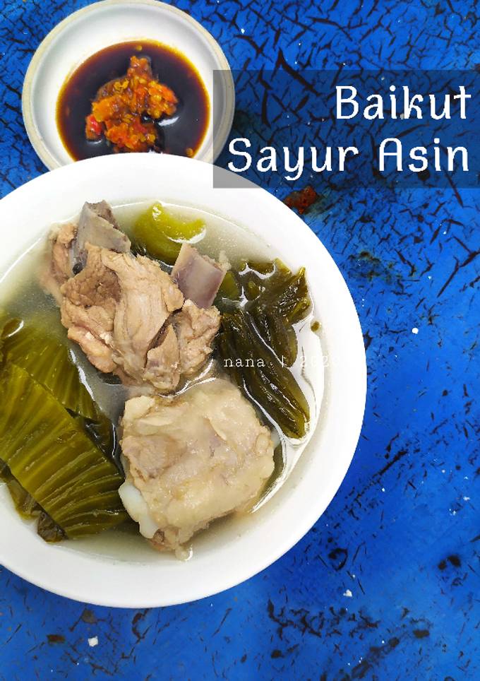 Resep Baikut Sayur Asin (non halal) Bisa diganti dengan Ayam Kampung ...