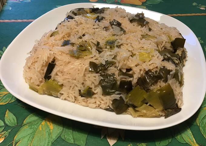 « gâteau » de riz aux poireaux et jus de rhubarbe rose de Mila Skull ...