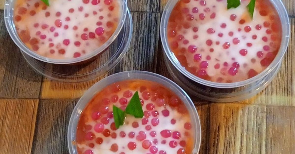 Resep Bubur Mutiara Gula Merah Saus Yogurt oleh Fitzaki Kitchen - Cookpad