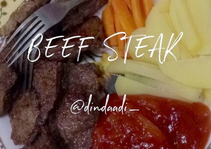 Resep Beef steak oleh Dinda Adiningtia - Cookpad