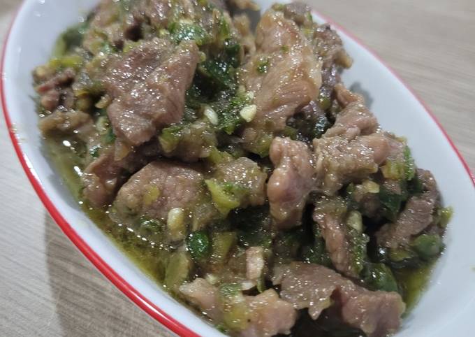 Resep Daging Cabe Ijo oleh Nia Dasawulan - Cookpad
