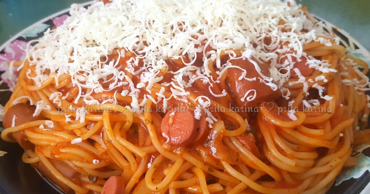 Resep Spaghetti Bolognaise (ala sate sosis) 👍 oleh Prita karina - Cookpad