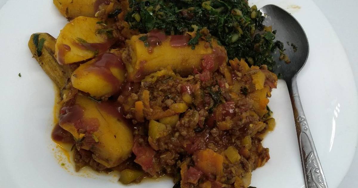 Matoke with minced meat#lovedish#marathon recipe Recipe by Catherine ...