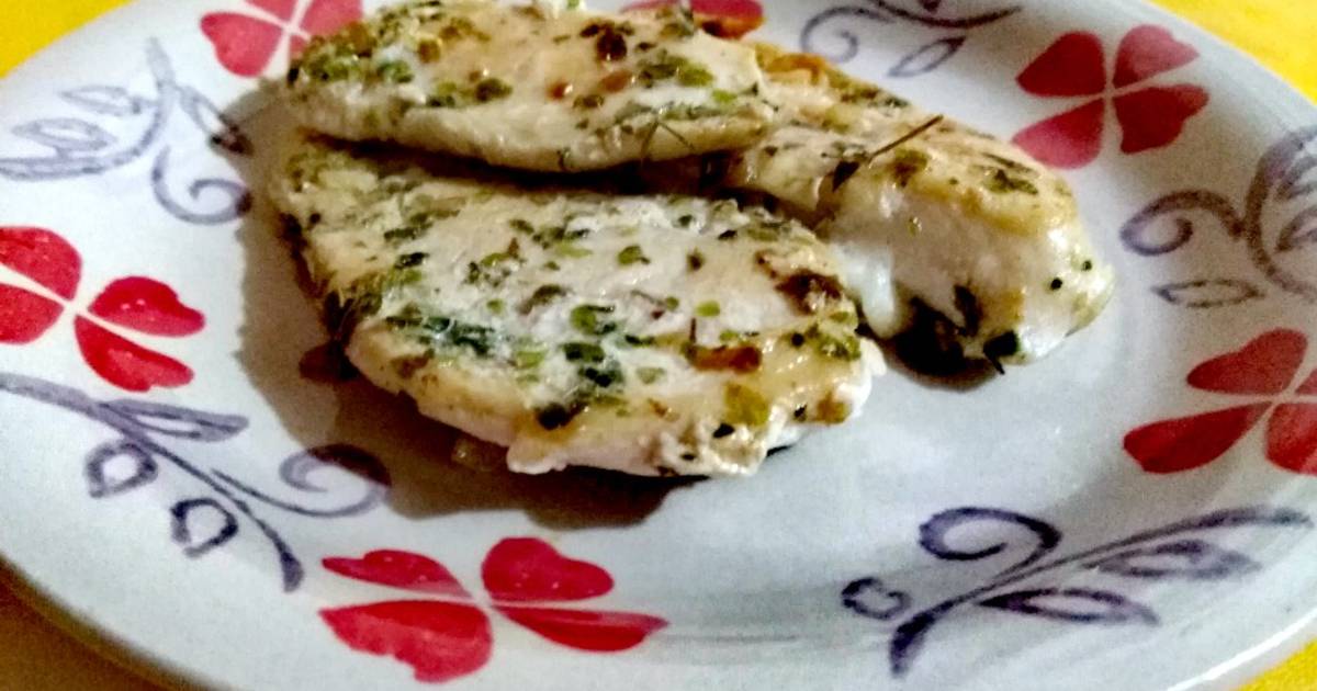 Filetes de pechuga de pollo en ajo y orégano Receta de Lissette_iqq ...