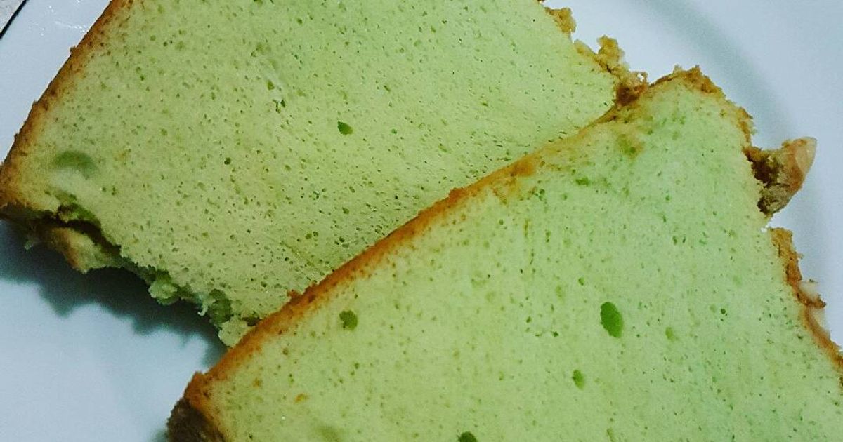 Resep chiffon pandan putih telur ( pasta pandan asli rumahan enak dan ...