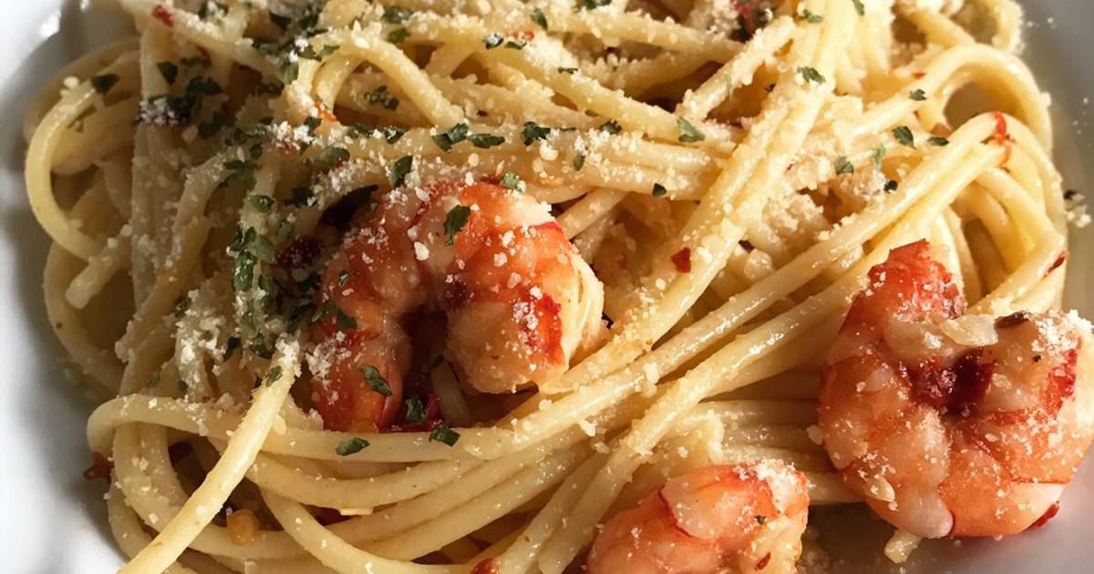 Resep Shrimp Aglio Olio oleh My cooking experience - Cookpad