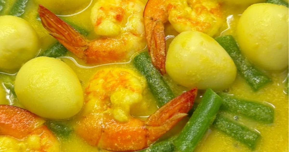 Resep Udang telur puyuh bumbu kuning oleh Sovia - Cookpad