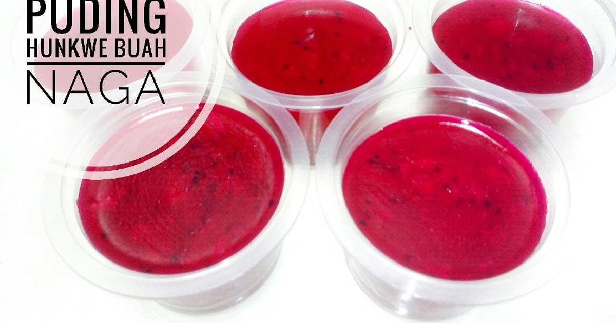Resep Puding hunkwe buah naga oleh Zee' hayati - Cookpad