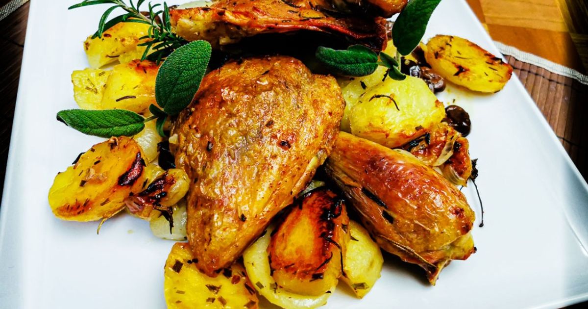 Ricetta Faraona Arrosto Con Patate di Pierre e Vivy ...