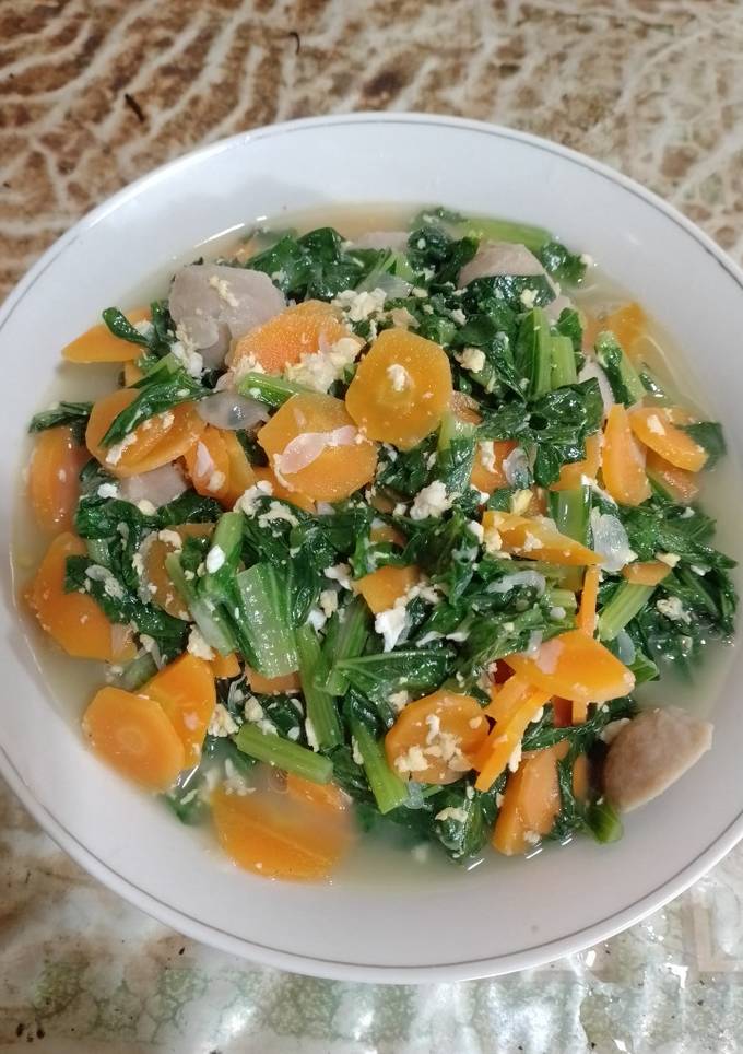 Resep Sayur cah sawi caisim, wortel, bakso oleh Ibuknya Fadhil💜 - Cookpad