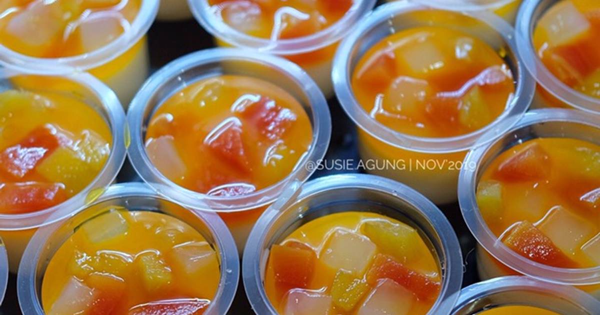 Resep Pudding sutera buah oleh Susi Agung - Cookpad