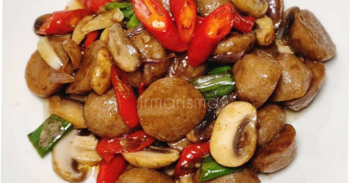 Resep 500. Tumis Bakso Jamur Kancing oleh Irma Rismayanti - Cookpad