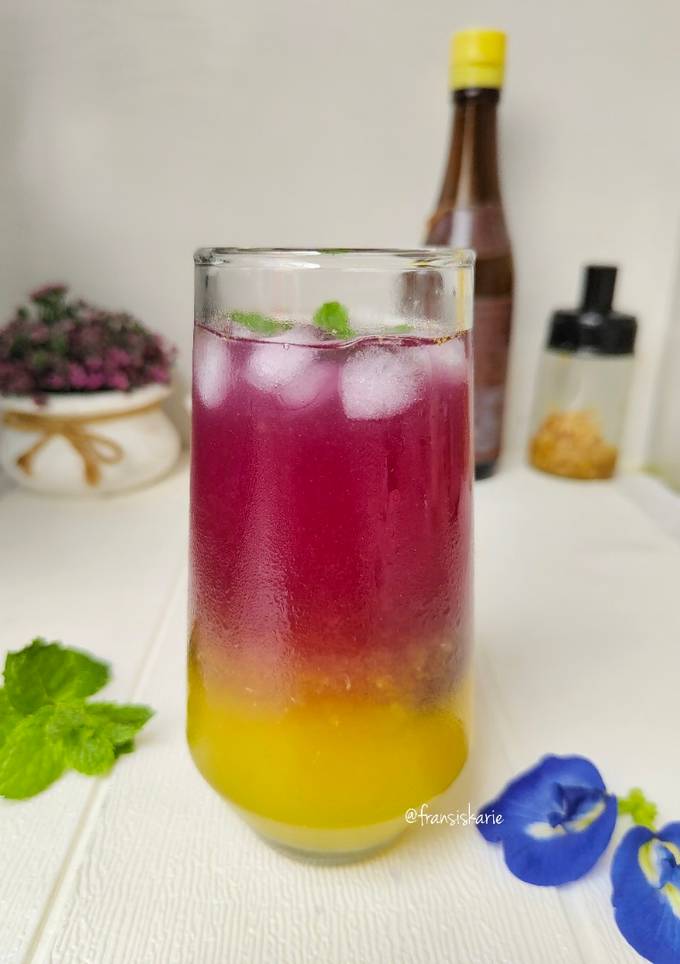 Resep Es Bunga Telang Jeruk oleh fransiska arie - Cookpad