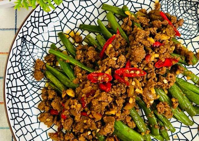 Resep Tumis Baby Buncis Daging Cincang oleh Agustin Eka Rahayu - Cookpad