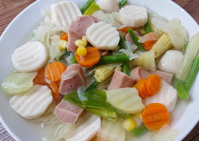 Resep Sop sayur bakso ikan sosis 🌭favorit bocah oleh novia.krisnanda ...