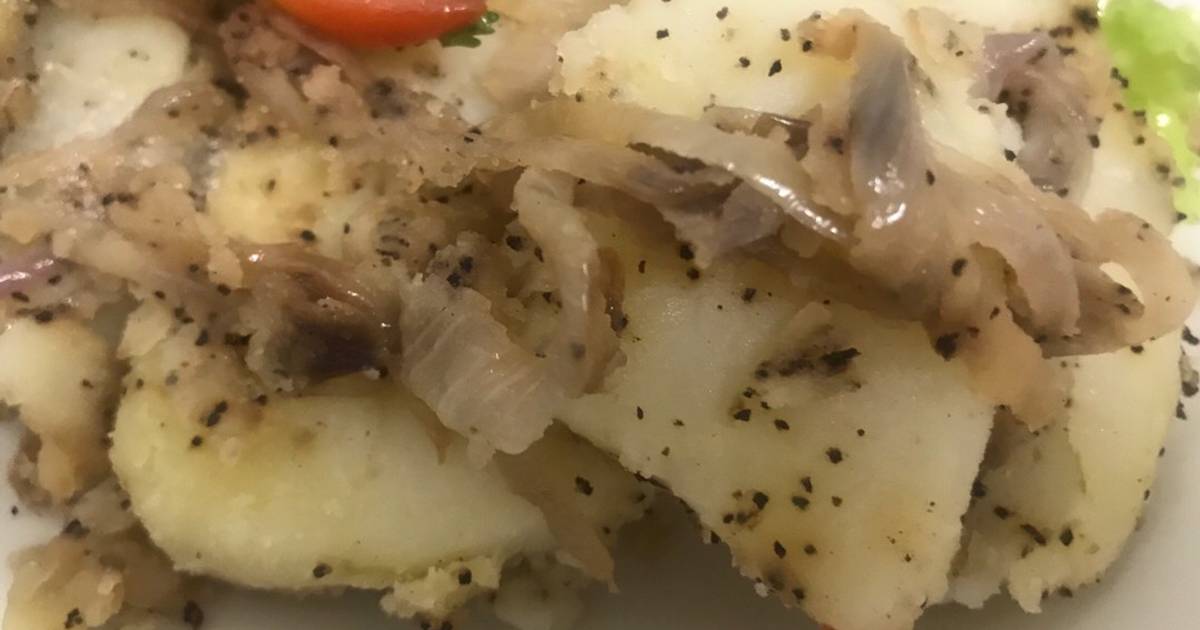 Papas con cebolla y pimienta Receta de Maria Luisa Aguilar- Cookpad