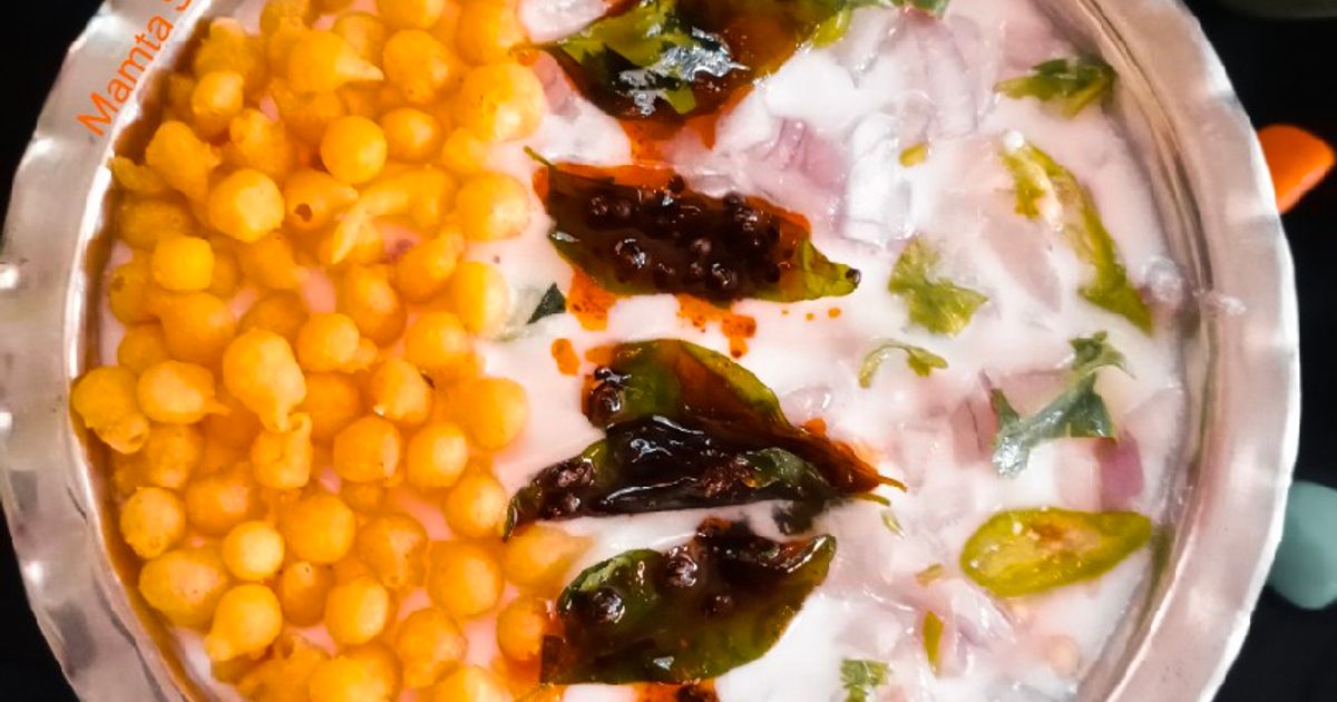 Tempered Onion Boondi Raita Recipe By Mamta Shahu