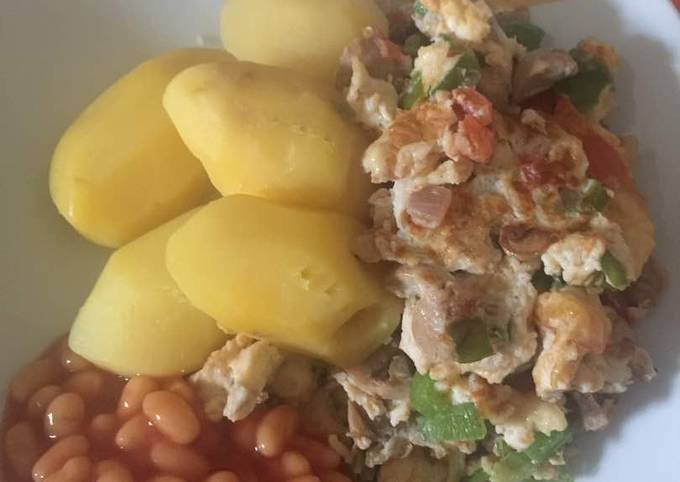 Boiled Irish Potatoes & Omelette Recipe by Nanu A - Cookpad