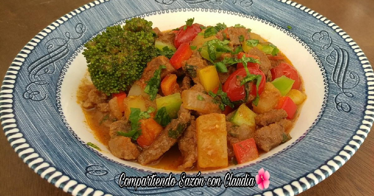 Guiso De Carne De Res Con Vegetales En Su Jugo🌺 Receta de Compartiendo ...