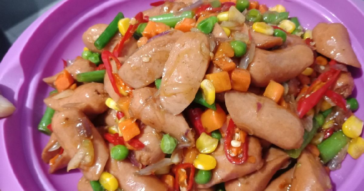 Resep Sosis Sayur Saos Tiram oleh dessy - Cookpad