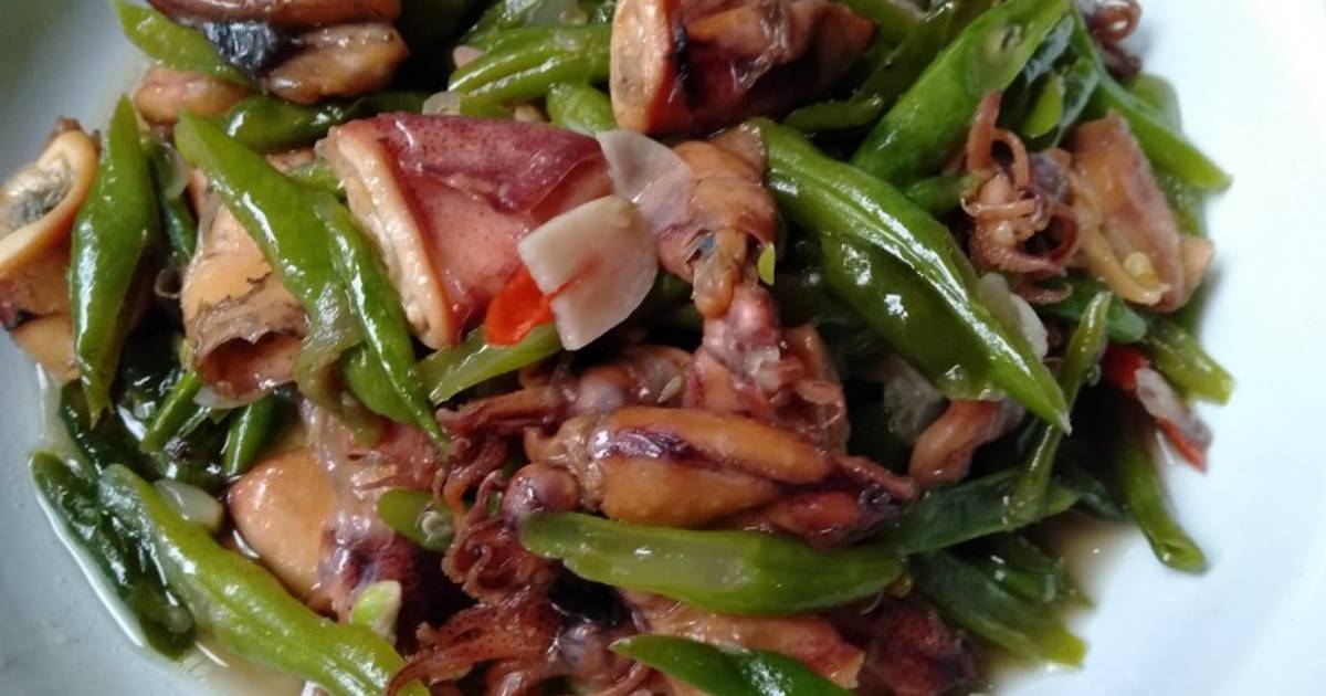 Resep 147. Cumi asin sayur buncis oleh Dety Kusuma - Cookpad