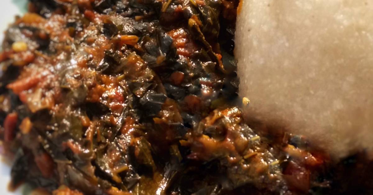 Ego riro with Eba Recipe by Faiza Zulqarnain - Cookpad