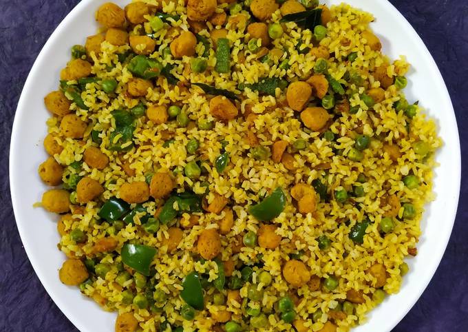 Soya Chunk Rice Recipe by Vertika Tyagi - Cookpad