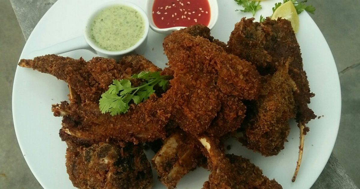 Crispy Fried Mutton Chops😋😋😋 Recipe by Saba Butt - Cookpad