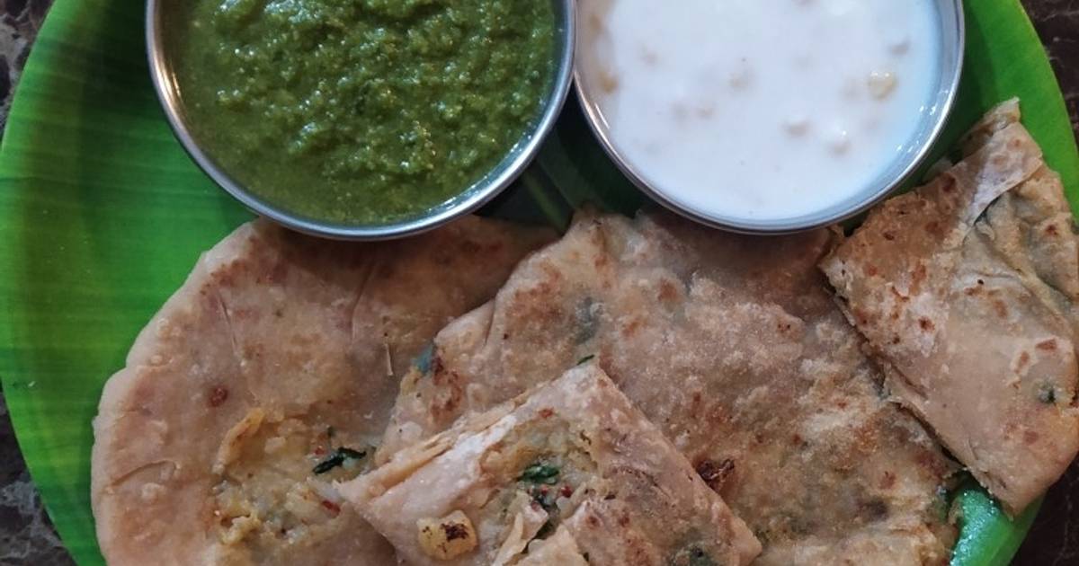 Left over potato stuffe paratha Recipe by pinal Patel - Cookpad
